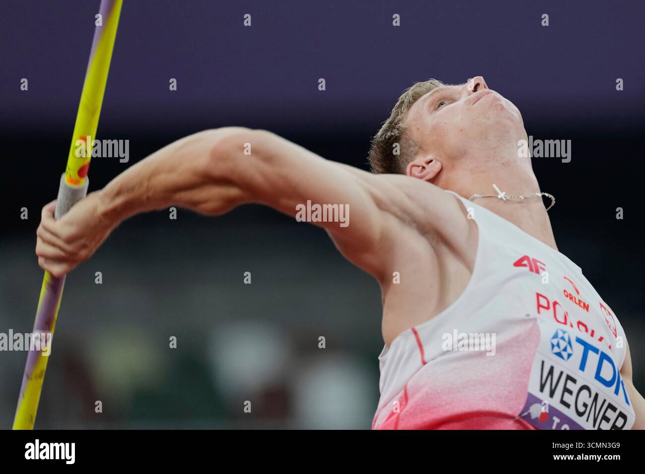 Poland's Dawid Wegner competes in the men's javelin throw qualification ...