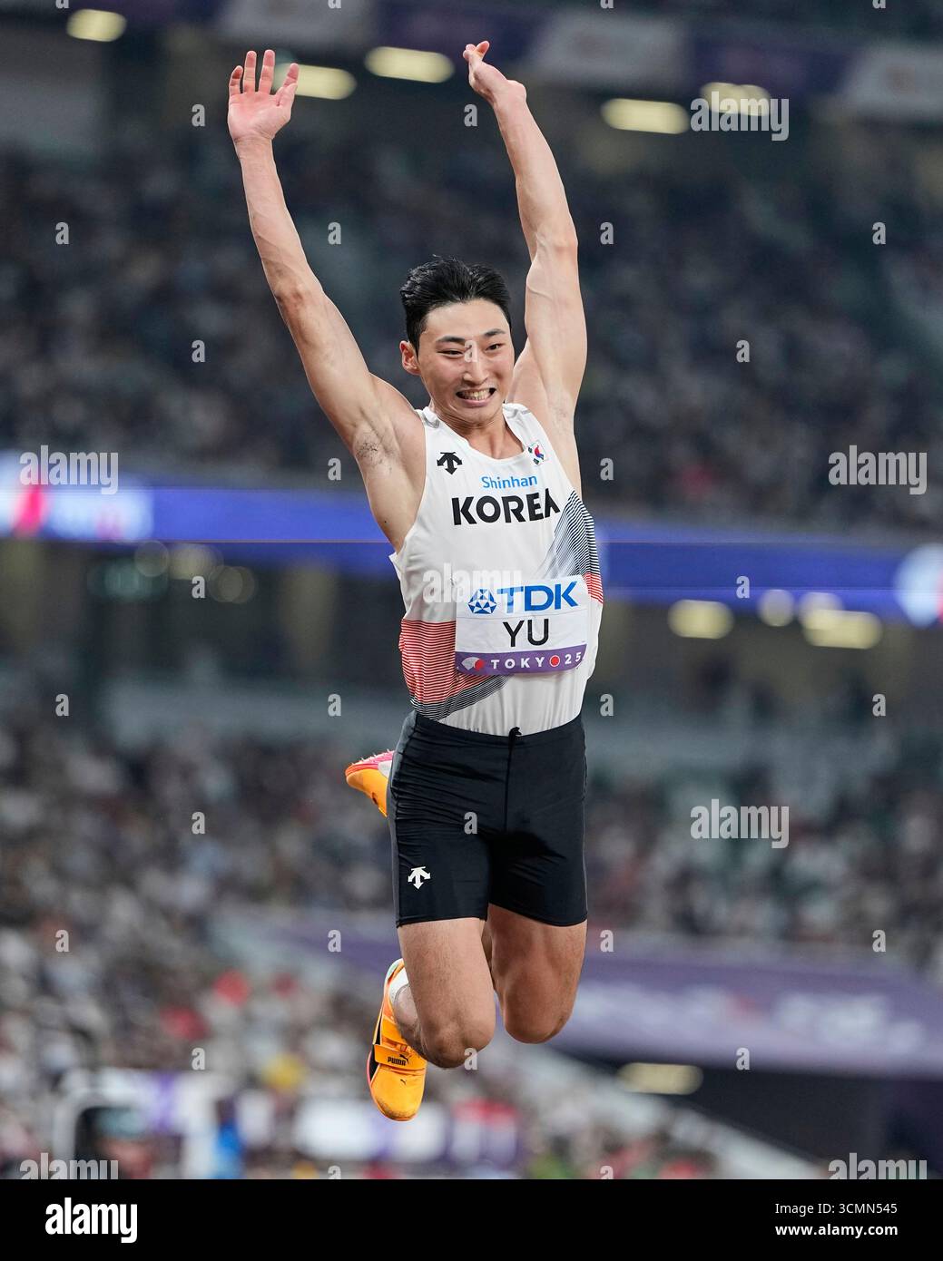 South Korea's Yu Gyu-min competes in the men's triple jump ...