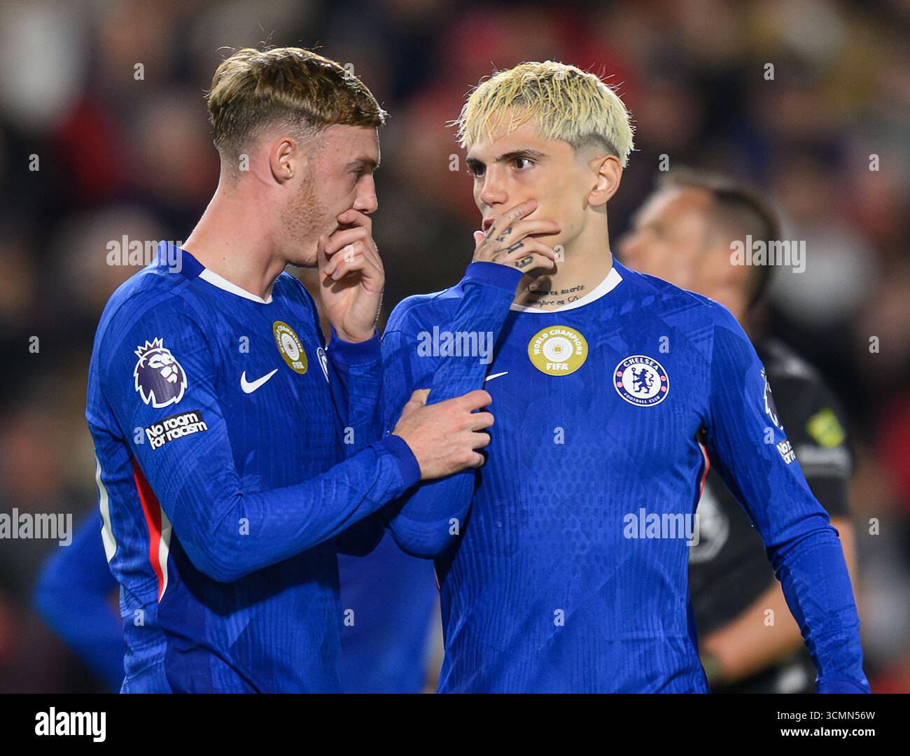 Brentford v Chelsea - Premier League - Gtech Community Stadium. Chelsea's Cole Palmer and ...
