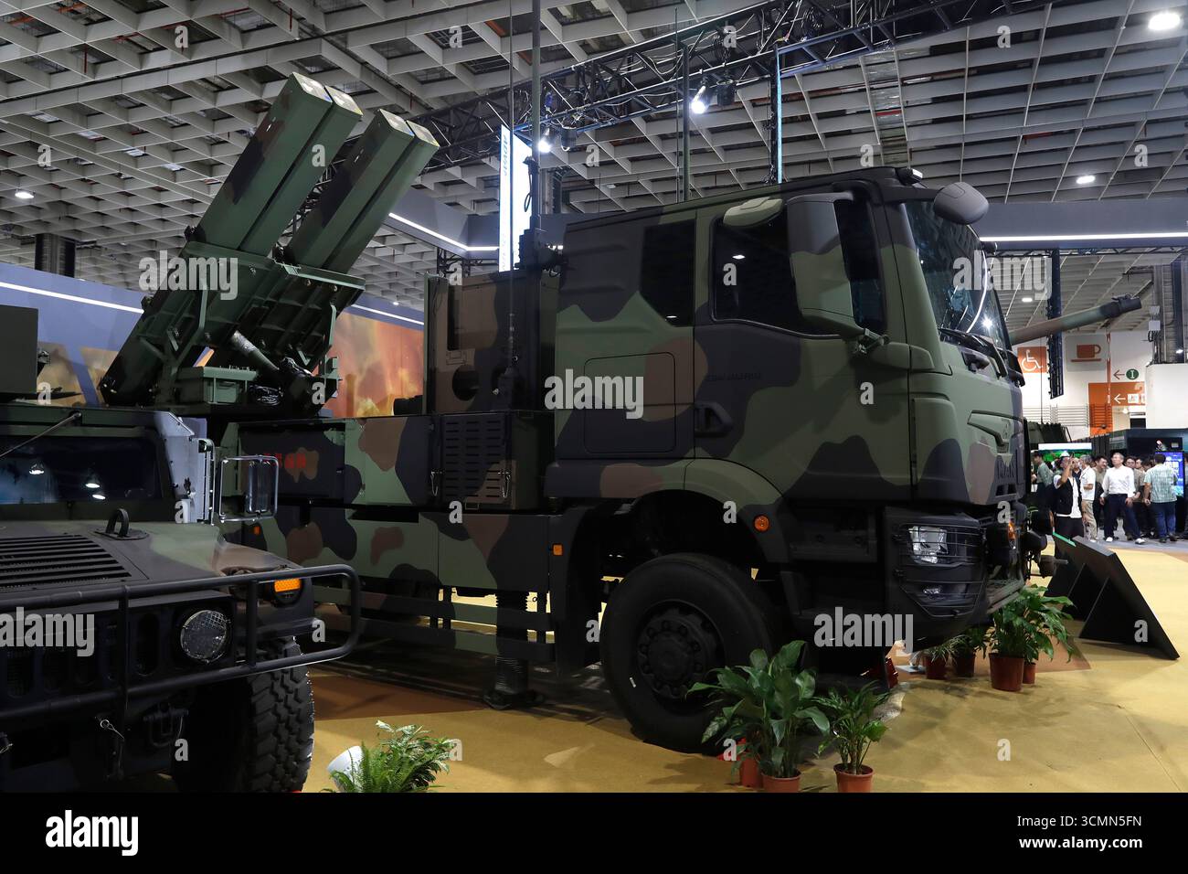 A TGM 4X4 vehicle for Sky Sword II air-to-air missile displayed during ...