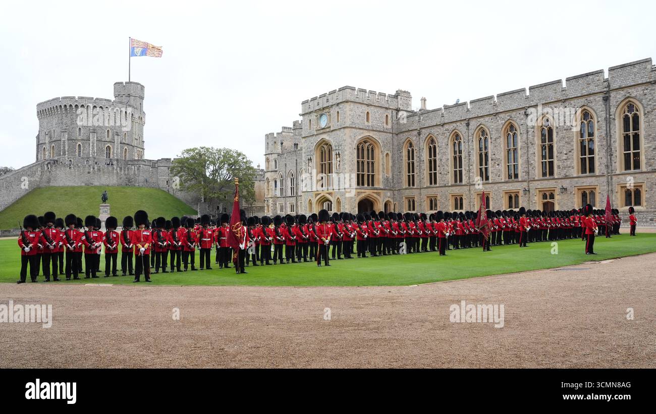 The guard of honour assembles ahead of the ceremonial welcome at ...