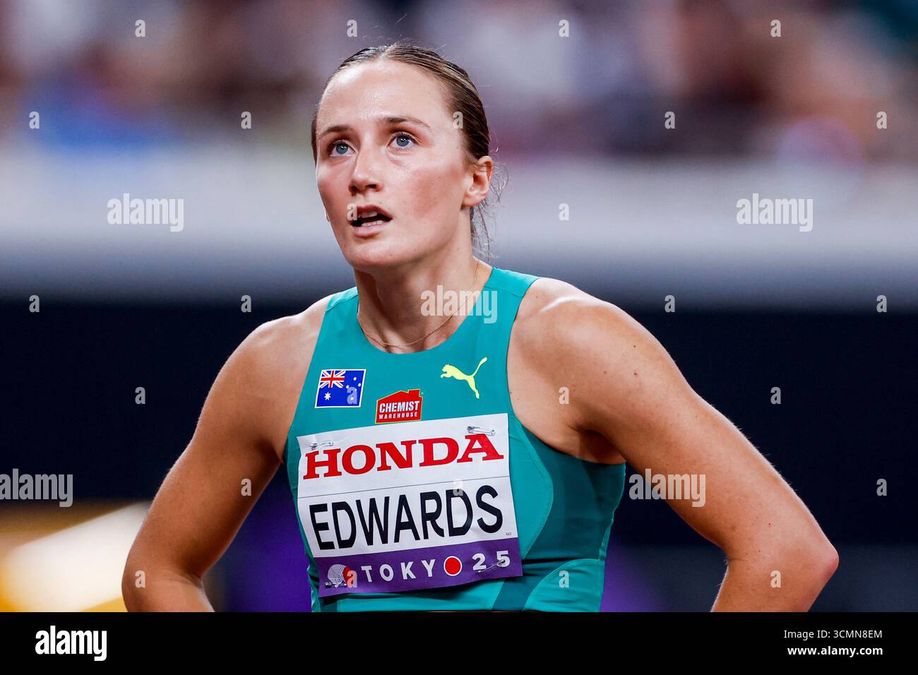 Kristie Edwards of Australia competing in the Men's Javelin Throw ...