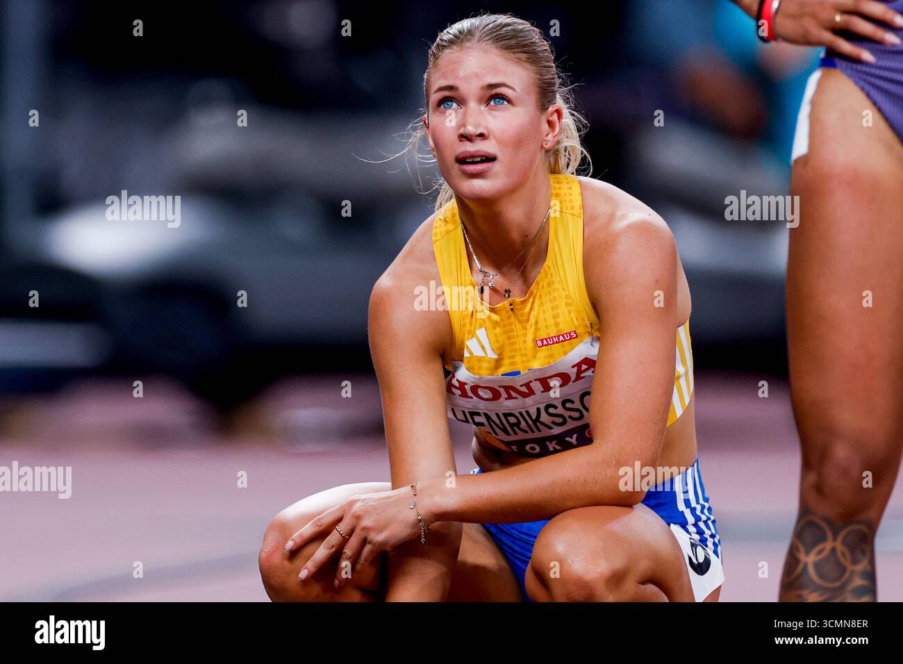 Julia Henriksson of Sweden competing in the Men's Javelin Throw ...
