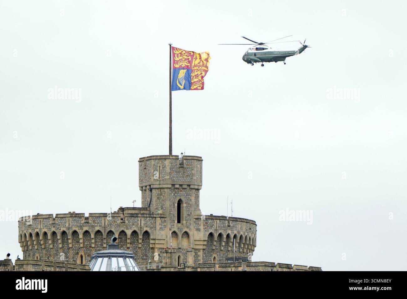 A helicopter believed to have President Donald Trump and first lady ...