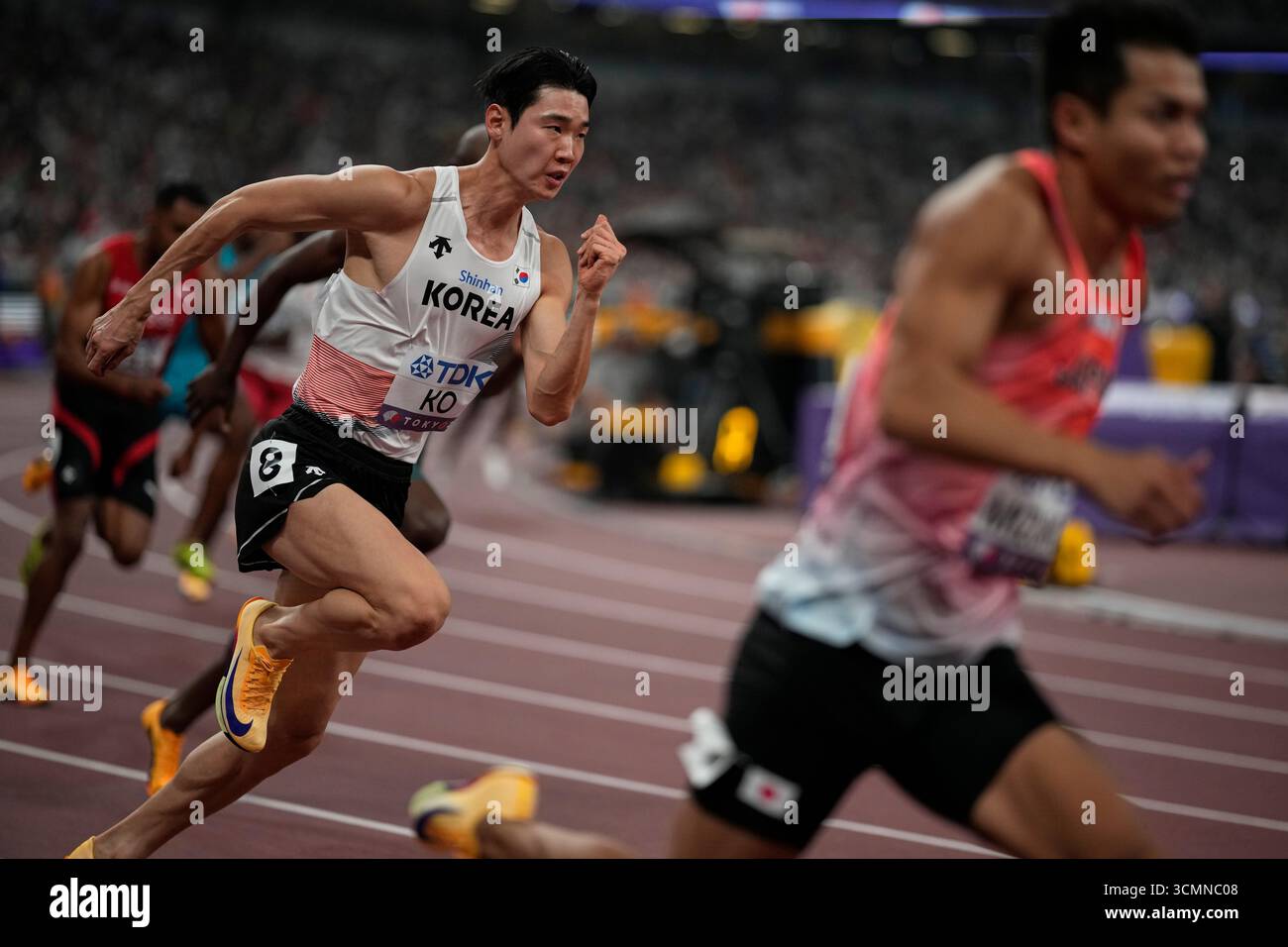 South Korea's Ko Seung-hwan competes in the men's 200 meters heats at ...