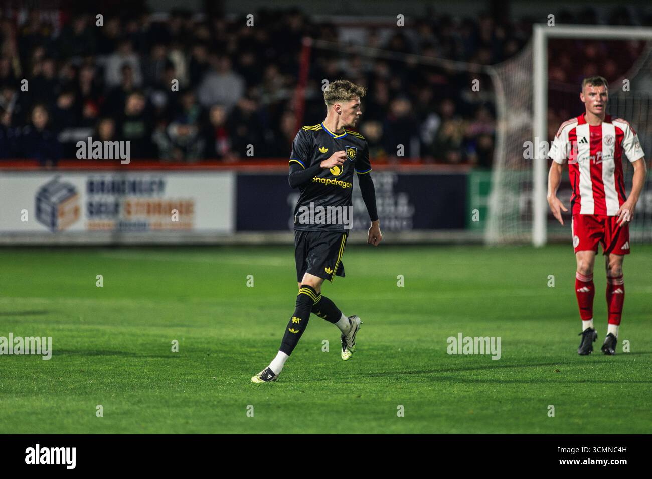 Tyler Fletcher (8 Manchester United U21s) in action during the National ...