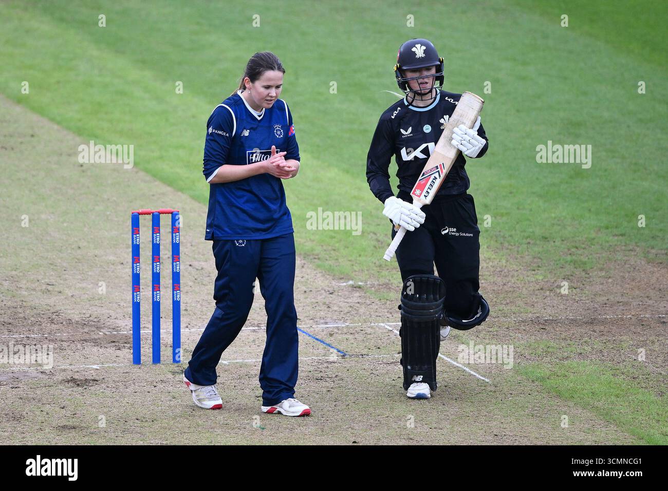 Southampton, UK, 17 September 2025. Ava Lee of Hampshire (left ...