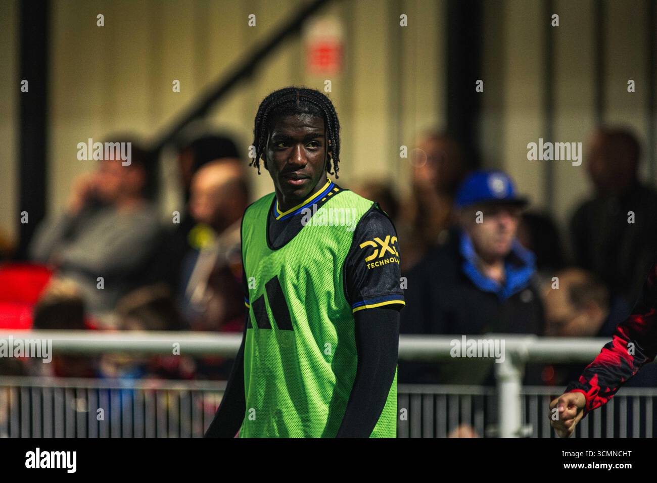 Godwill Kukonki (14 Manchester United U21s) warming up during the ...