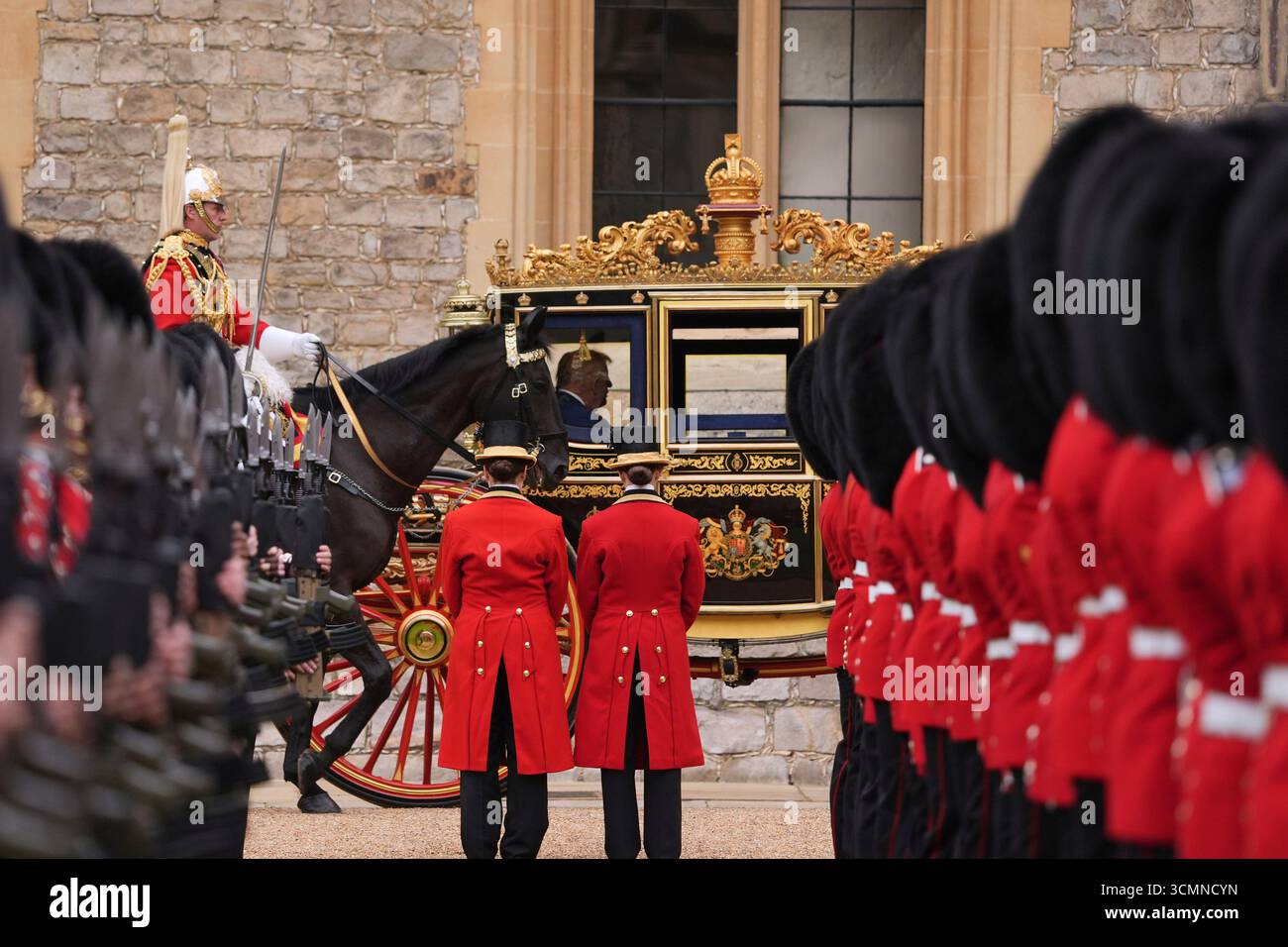 President Donald Trump and Britain's King Charles III arrive in the ...