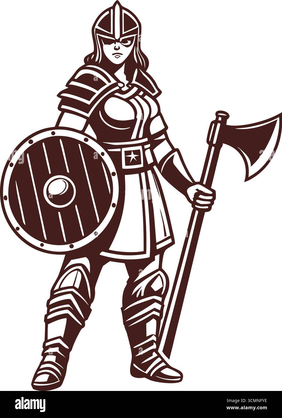 Medieval warrior maiden Stock Vector Images - Alamy