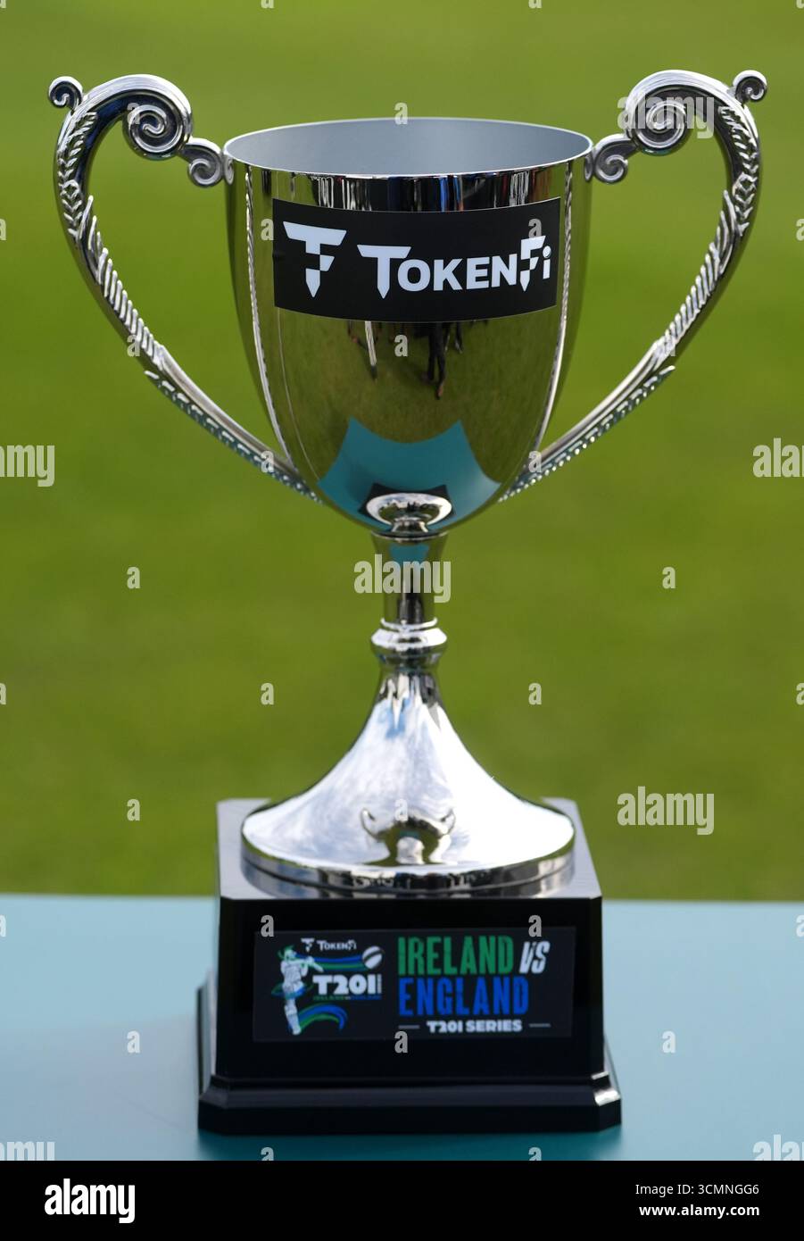 A general view of the trophy ahead of the First Men's International ...