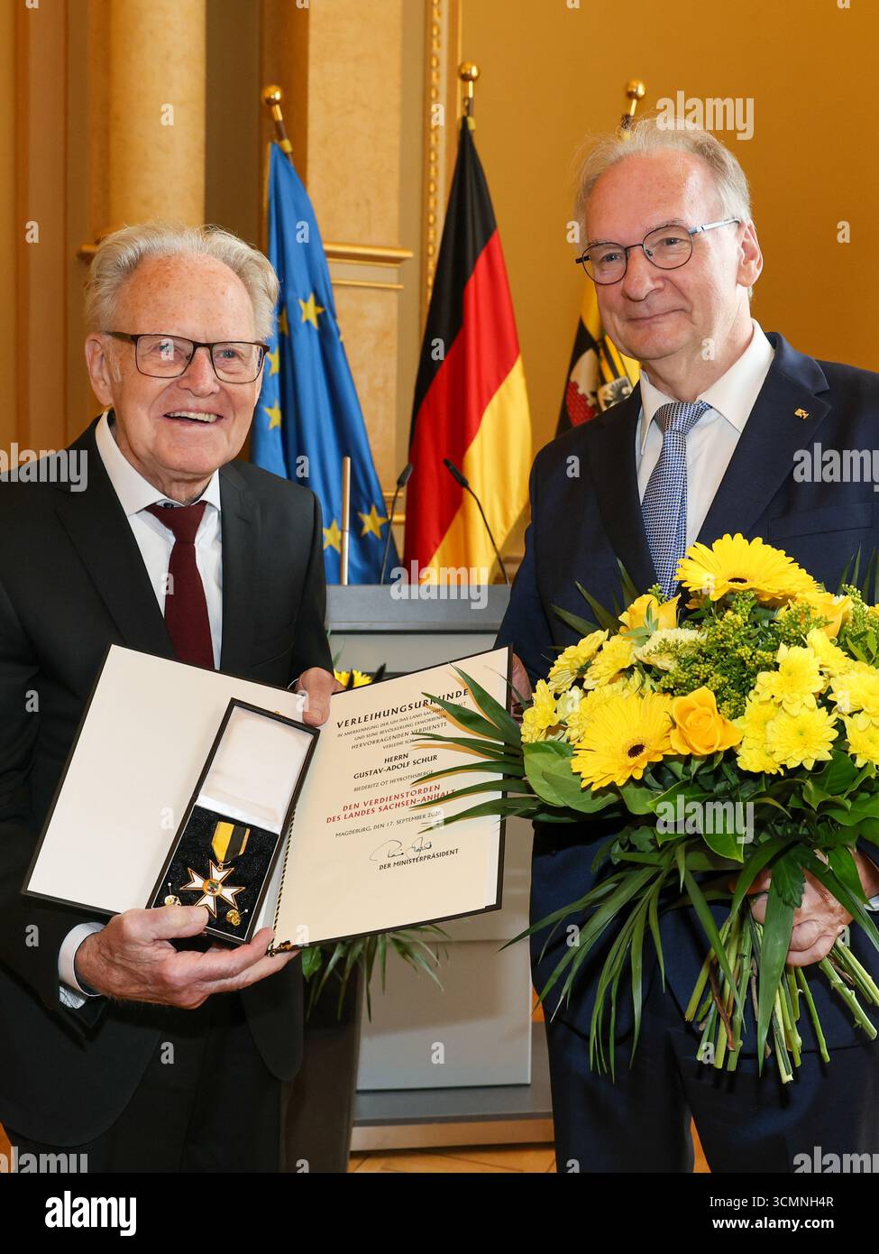 17 September 2025, Saxony-Anhalt, Magdeburg: Minister President Reiner ...