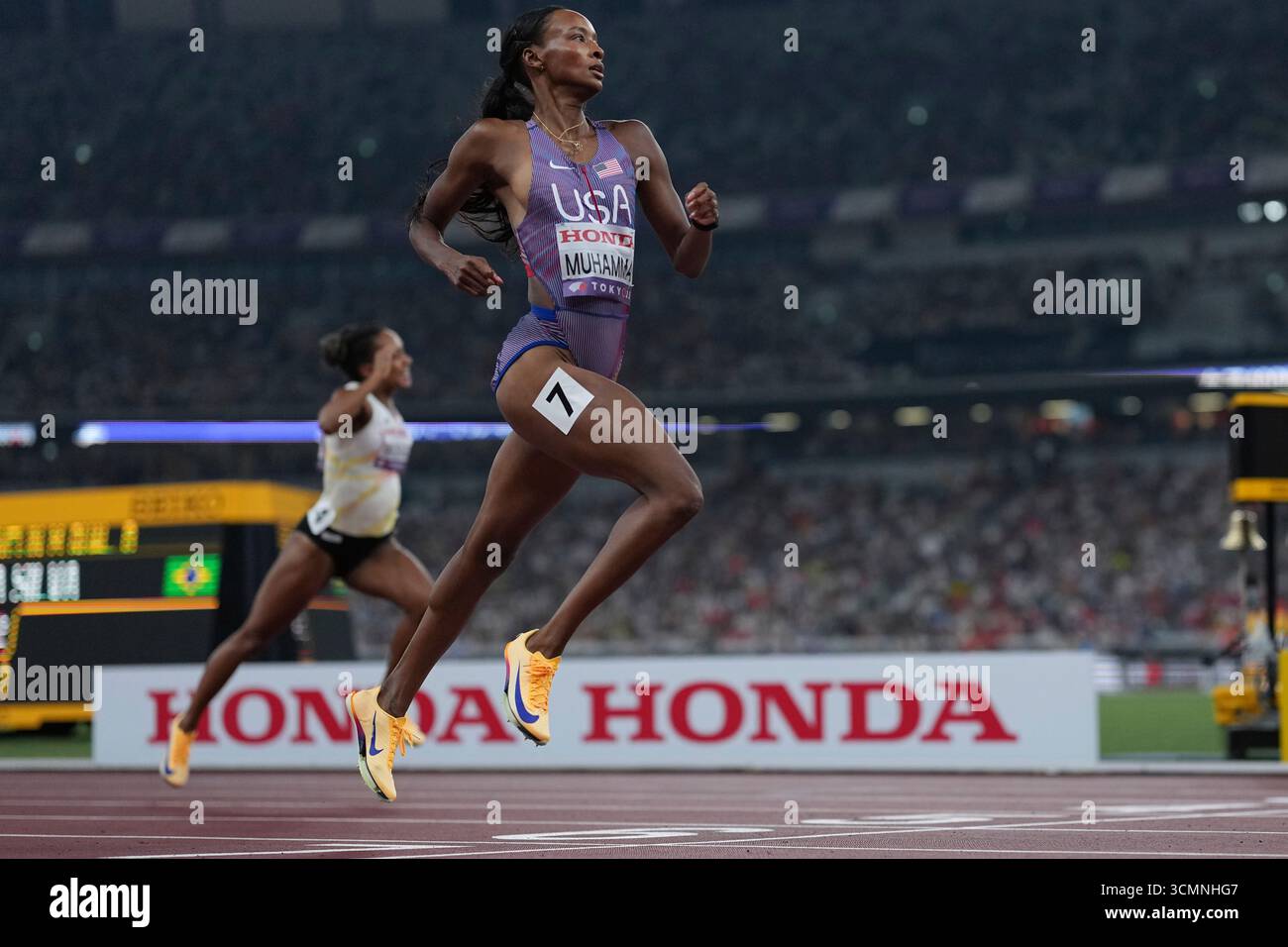 United States' Dalilah Muhammad competes during a women's 400 meters ...