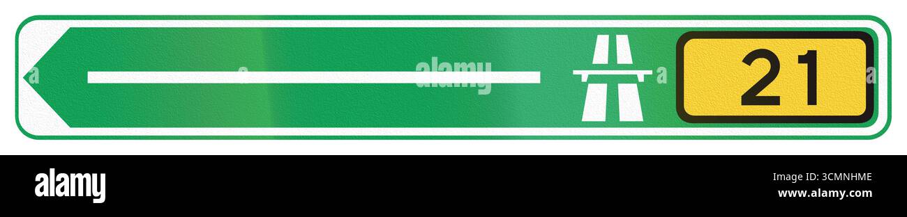Primary route direction sign Cut Out Stock Images & Pictures - Alamy