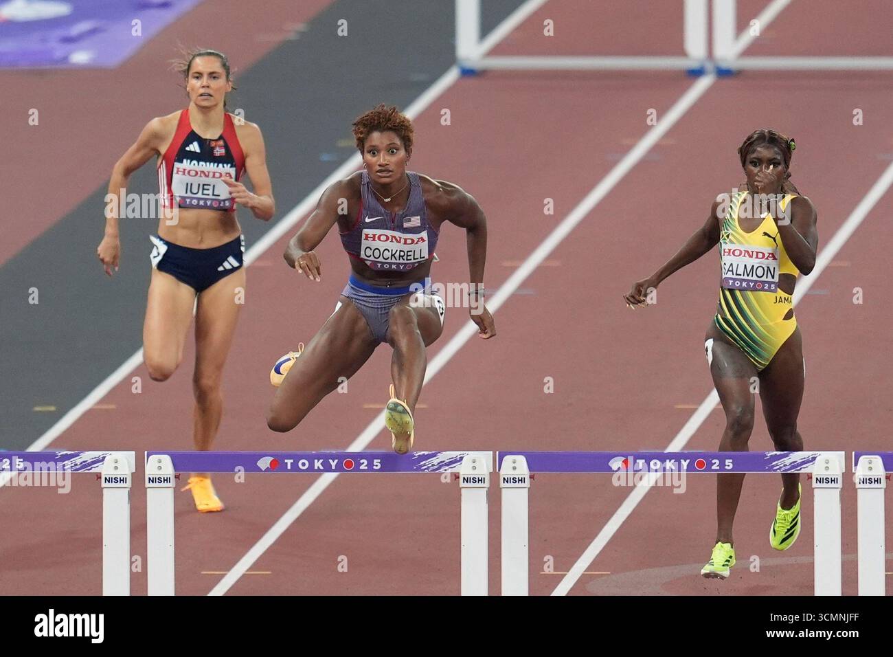 Norway's Amalie Iuel, United States' Anna Cockrell and Jamaica's Shiann ...