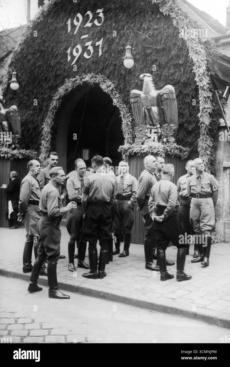 Nazi Party in Munich celebrating the 14th anniversary of the Munich ...