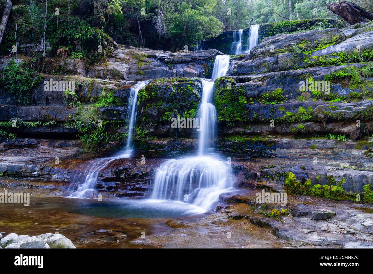 Photograph of Liffey Falls, a beautiful, peaceful waterfall slightly ...