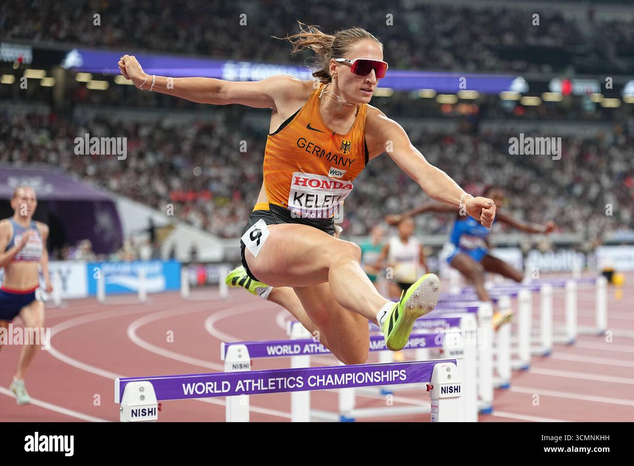 17 September 2025, Japan, Tokio: Athletics, World Championships, 400 meter hurdles, women, semi ...