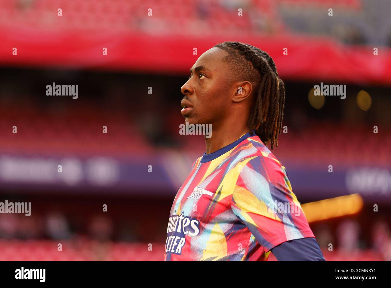 Eberechi Eze in warm up during the Champions League game between ...