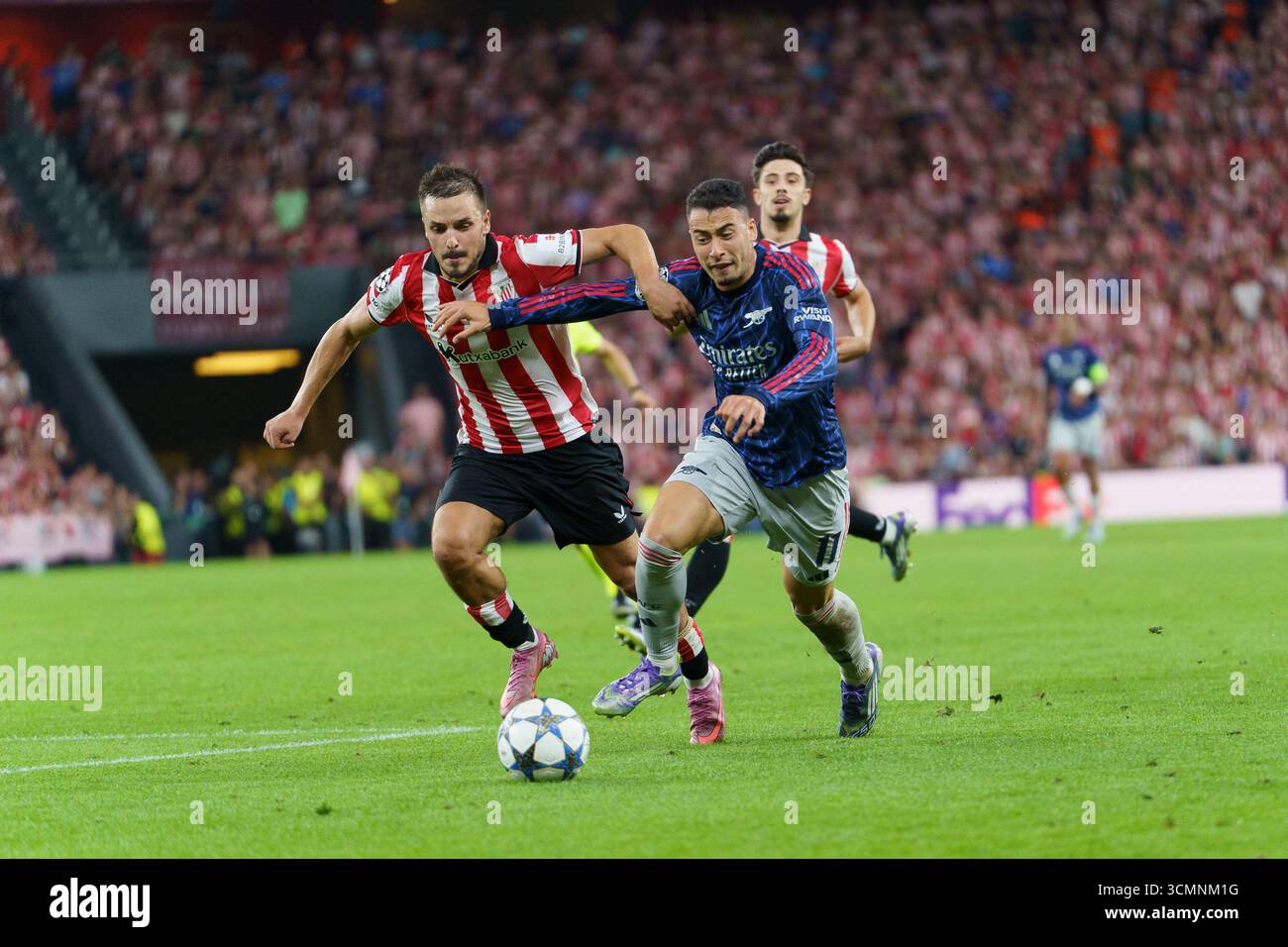 Gabriel Martinelli in action during the Champions League game between ...