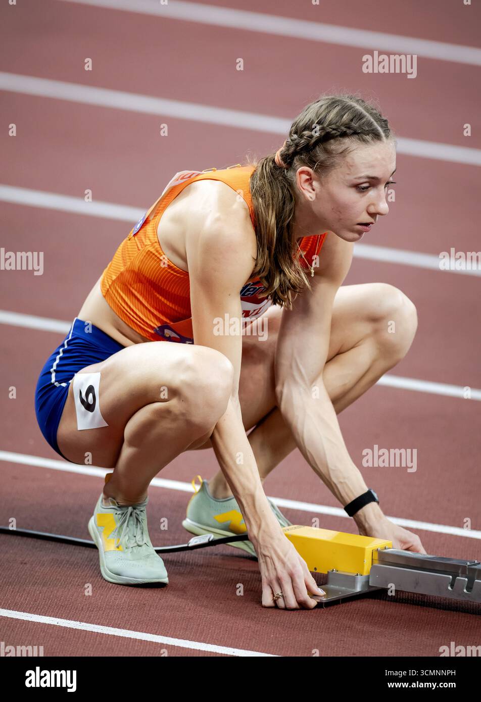 TOKYO - Femke Bol in the 400-meter hurdles at the World Athletics ...