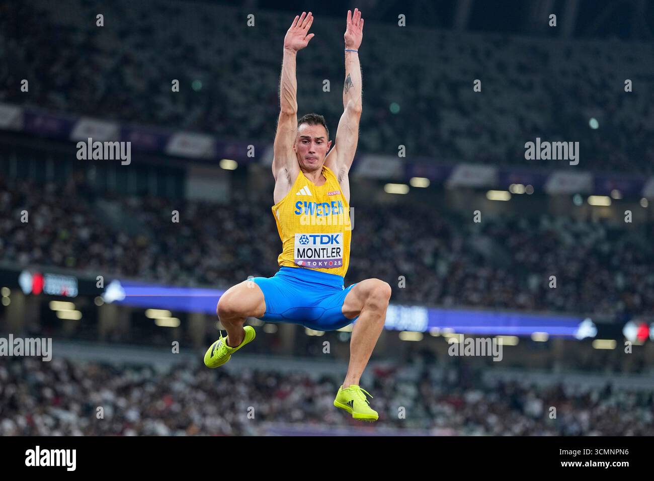 Sweden's Thobias Montler competes in the men's long jump final at the ...