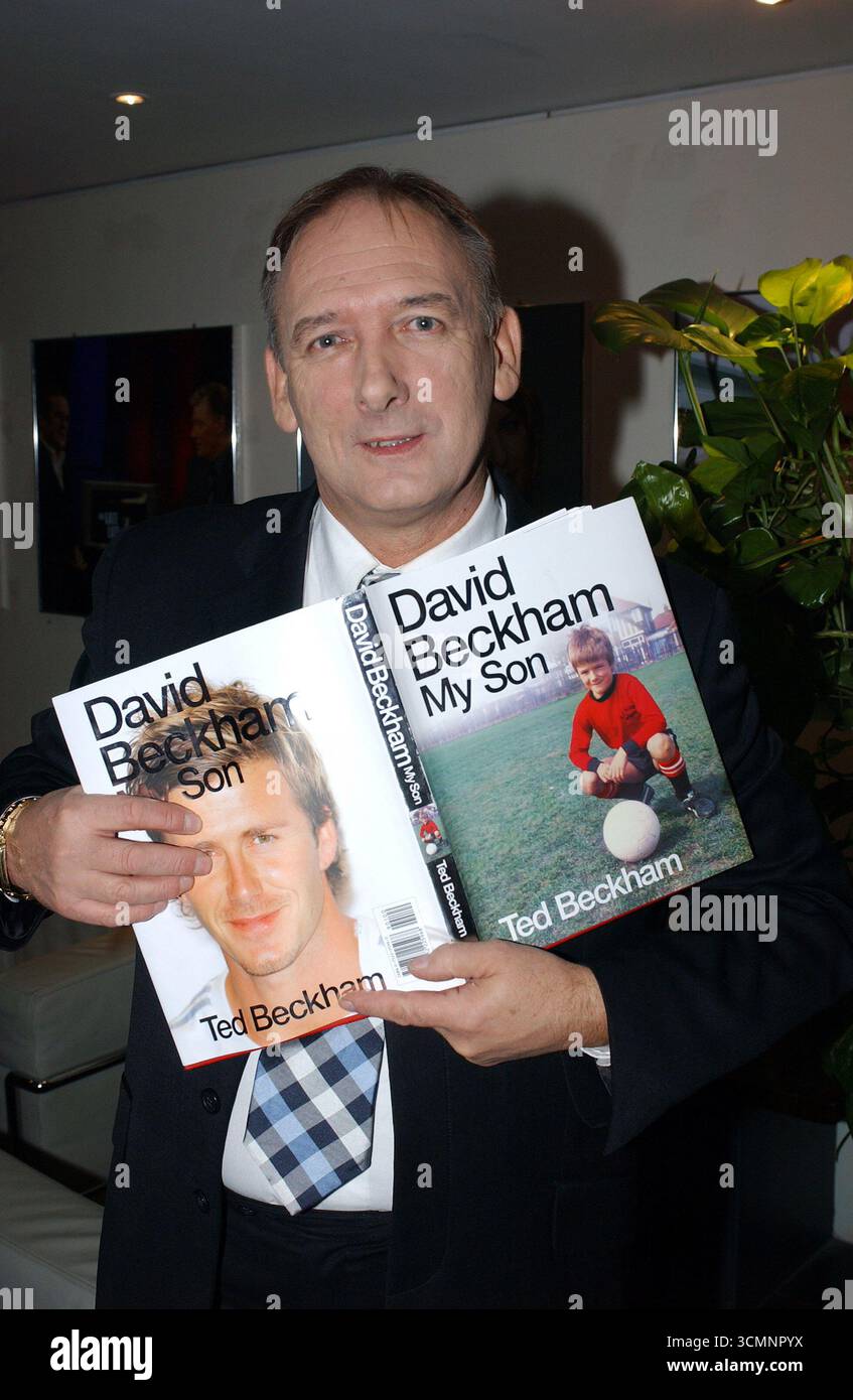 David Beckham's father Ted Beckham displays his new book after ...
