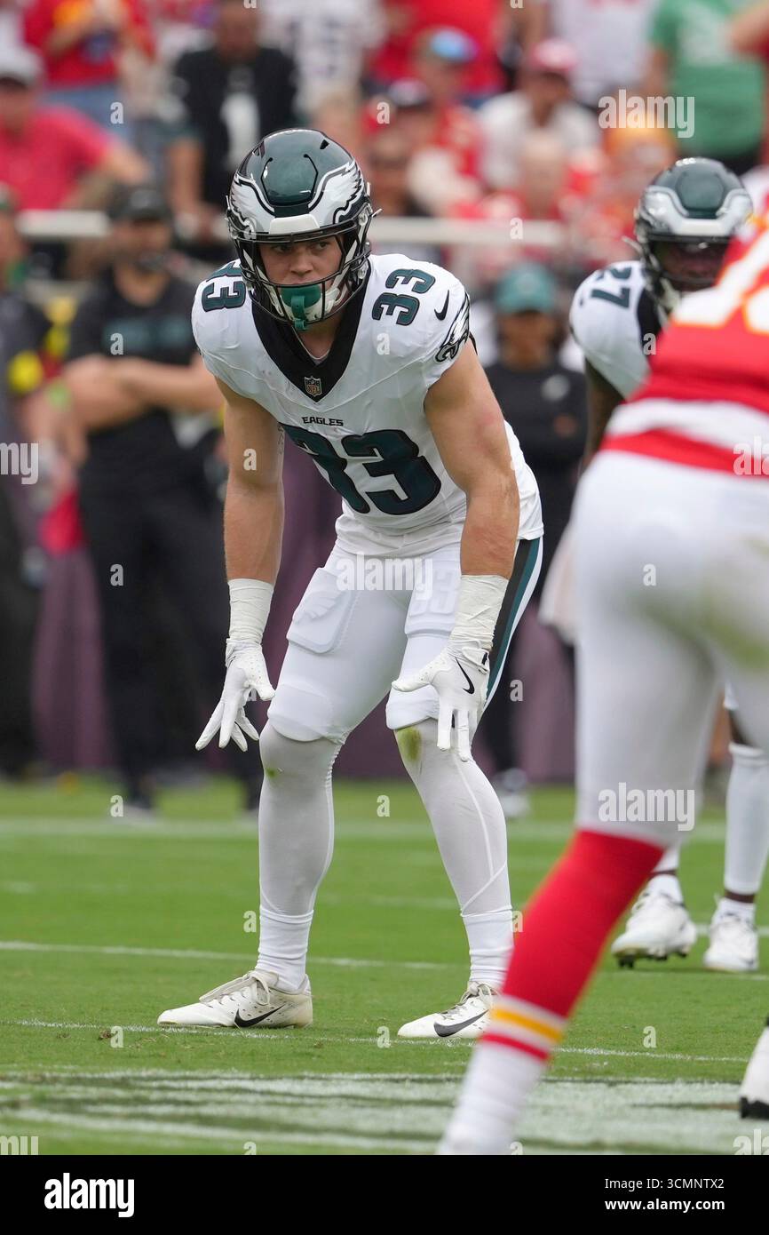 Philadelphia Eagles cornerback Cooper DeJean in action during an NFL ...