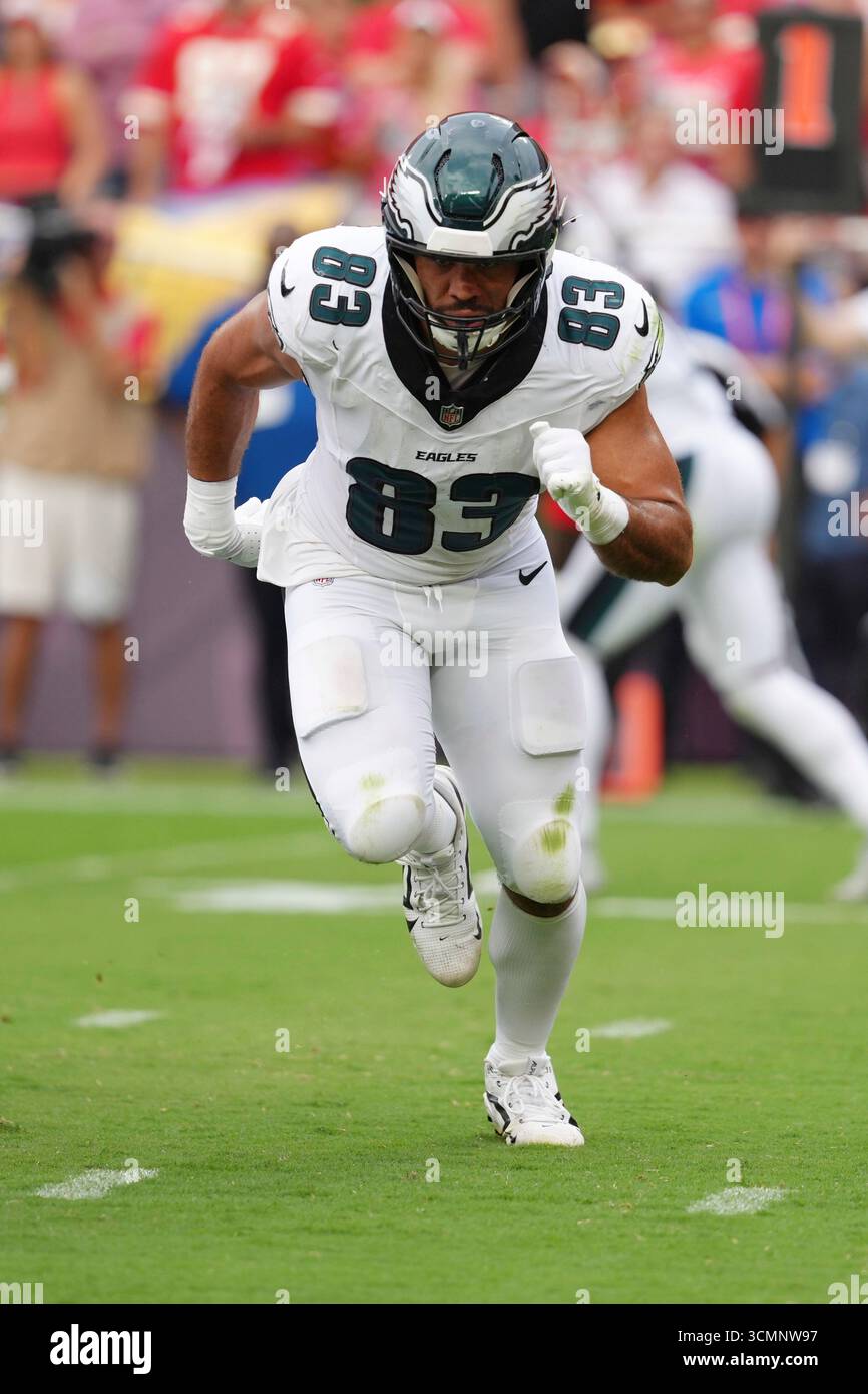 Philadelphia Eagles tight end Kylen Granson is seen during an NFL ...