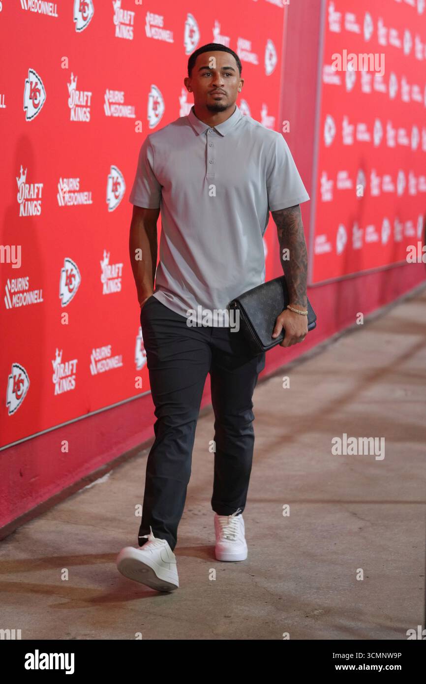 Kansas City Chiefs cornerback Trent McDuffie arrives prior to an NFL ...