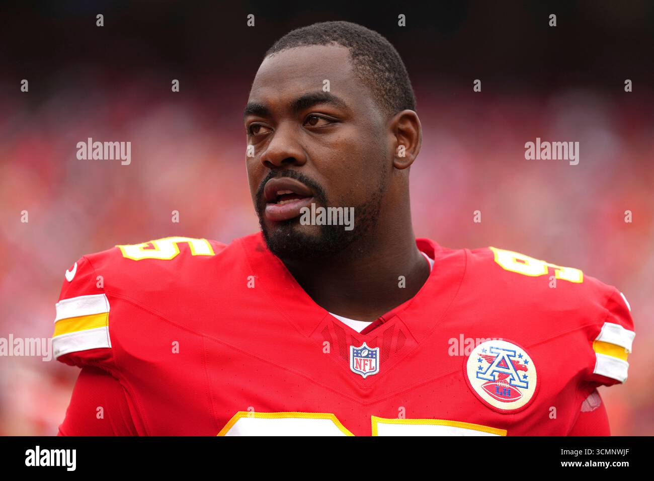 Kansas City Chiefs defensive tackle Chris Jones is seen during an NFL ...