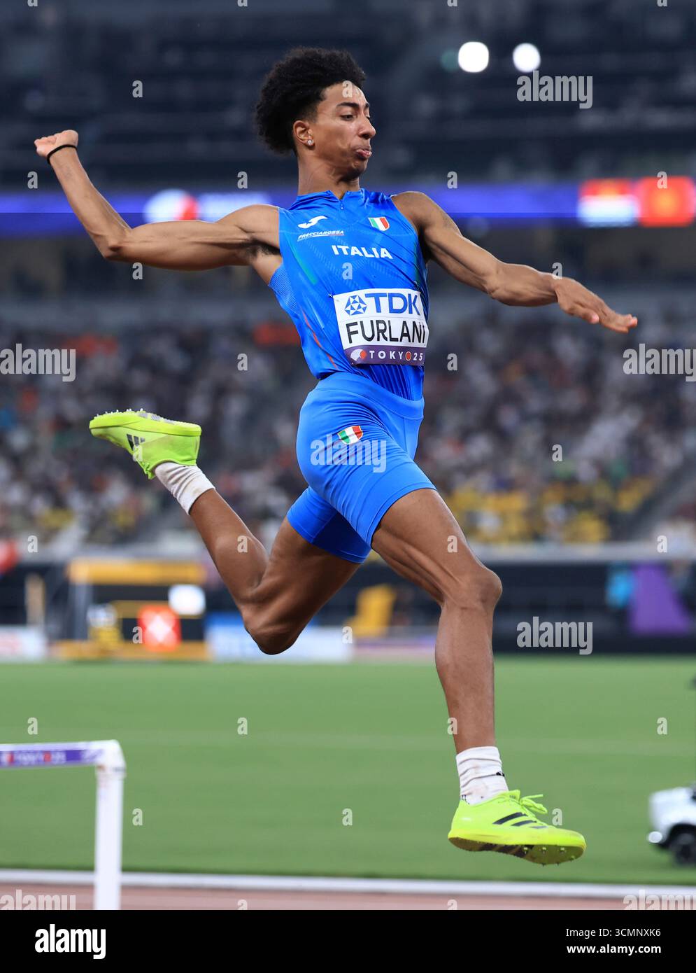 Mattia FURLANI of Italy makes an attempt in the Men's long jump final ...
