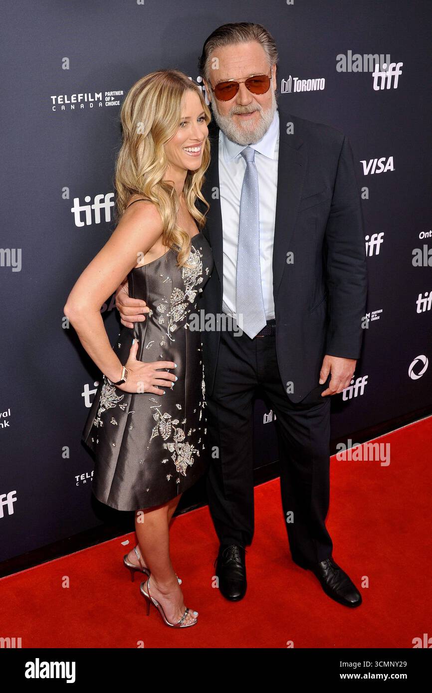 07 September 2025 - Toronto, Ontario Canada - Britney Theriot, Russell Crowe. “Nuremberg ...