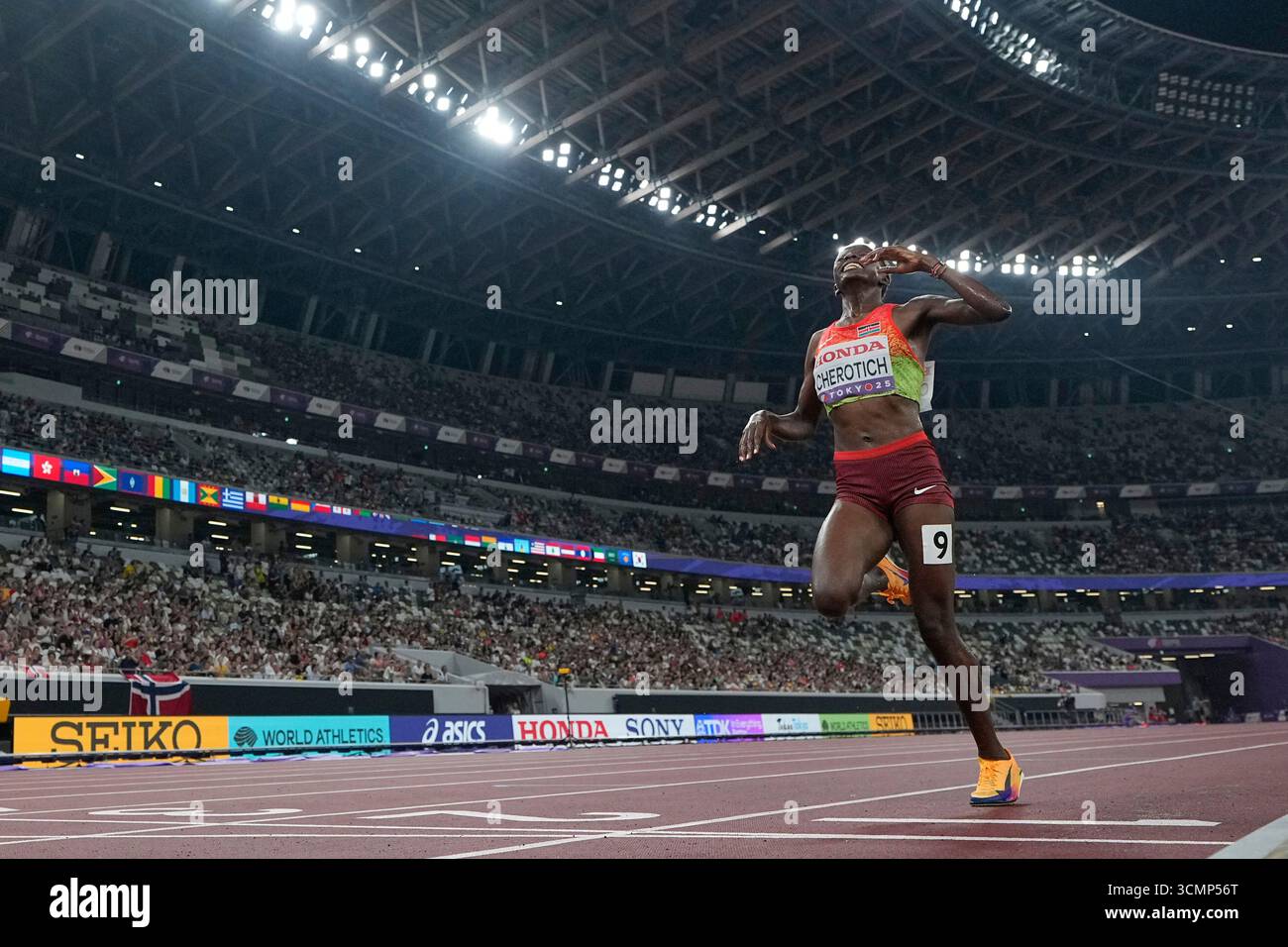 Kenya's Faith Cherotich wins the gold medal in the women's 3,000 meters ...