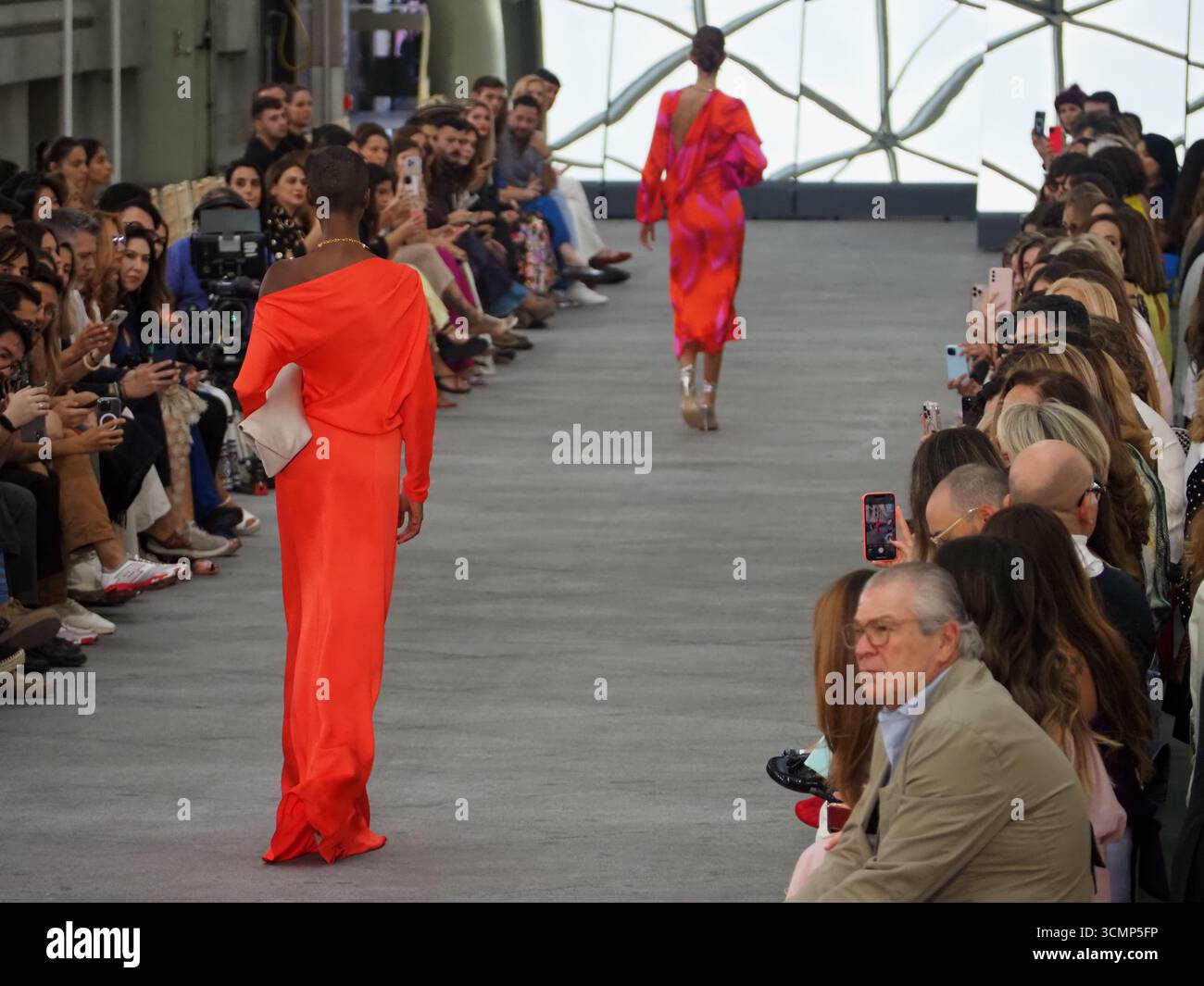 A fashion show by designer Silvia Tcherassi takes place at the Cibeles ...
