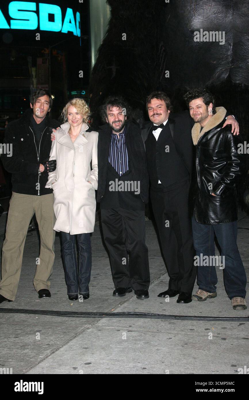 Adrien Brody, Naomi Watts, Peter Jackson, Jack Black and Andy Serkis at ...
