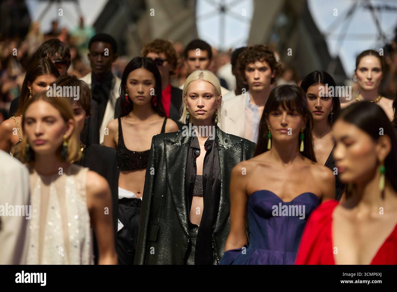 Models during the fashion show of designer Pedro del Hierro, at the ...