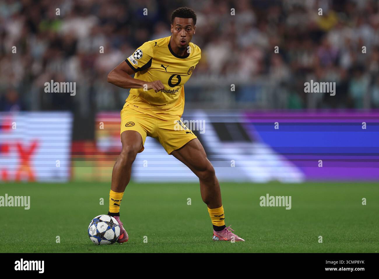Felix Nmecha of Borussia Dortmund in action during the UEFA Champions ...