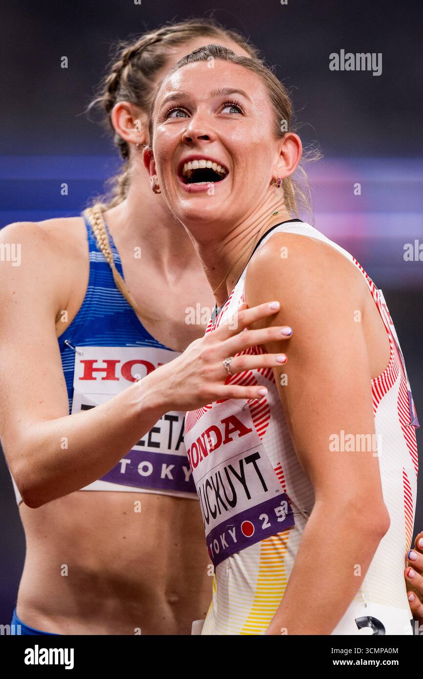 Belgian Paulien Couckuyt pictured in action during the 400m women ...