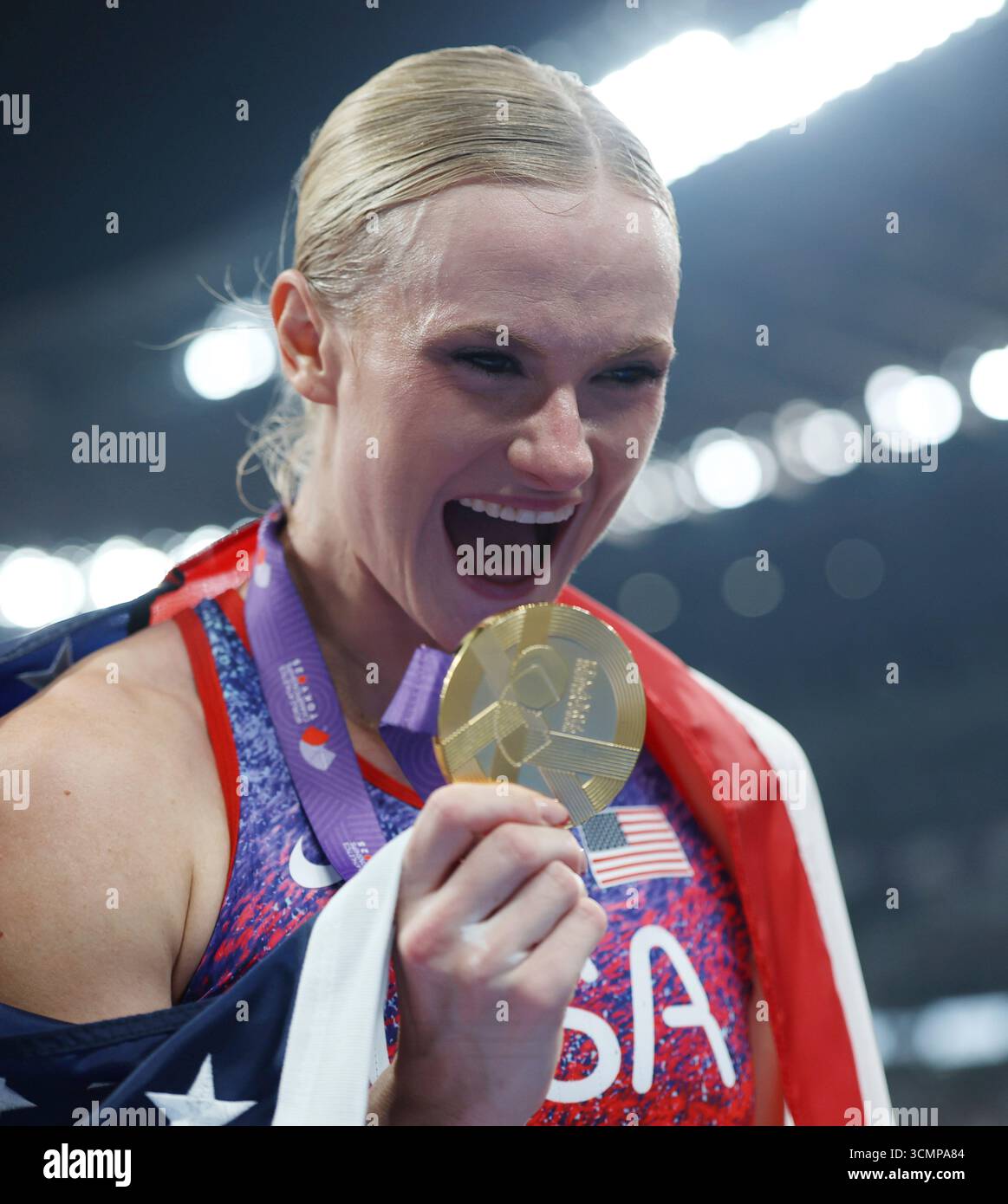 Katie MOON of United States celebrates after winning Women's Pole Vault ...