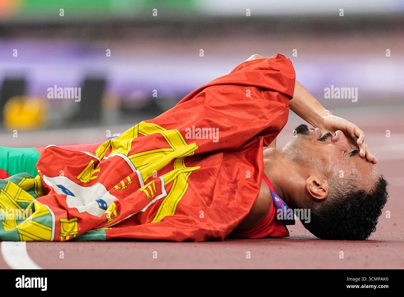 Portugal's Isaac Nader celebrates after winning the gold medal in the ...