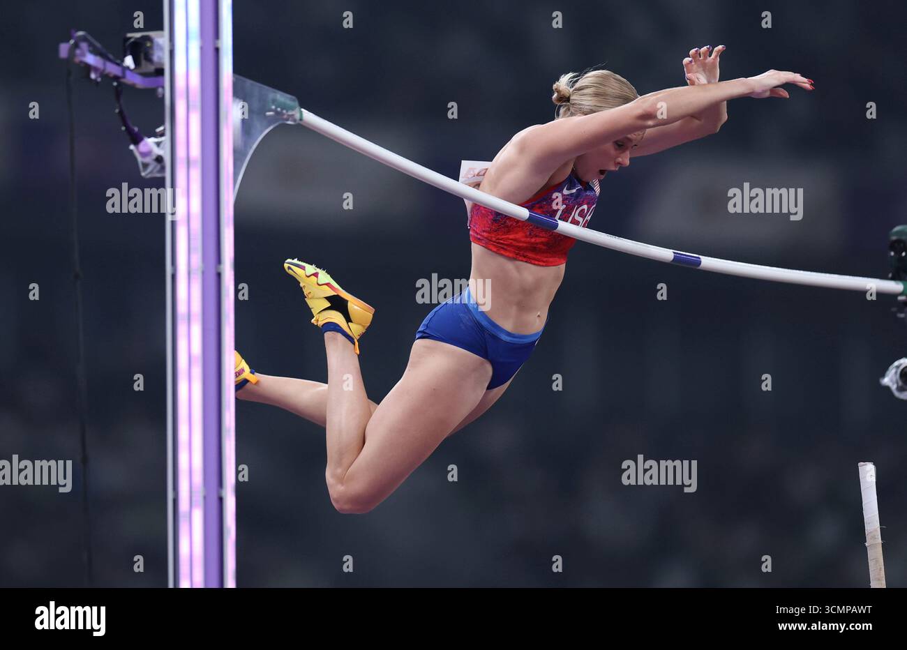Katie MOON of United States makes an attempt 4.90 meters in the Women's ...