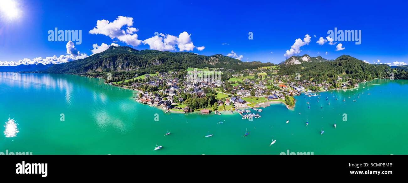 Panorama landscape lake wolfgangsee hi-res stock photography and images ...