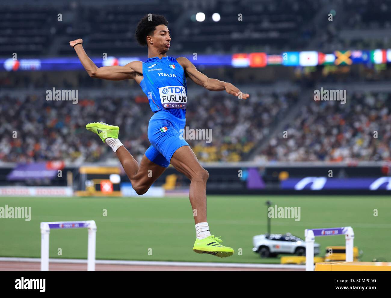 Mattia FURLANI of Italy makes an attempt in the Men's long jump final ...