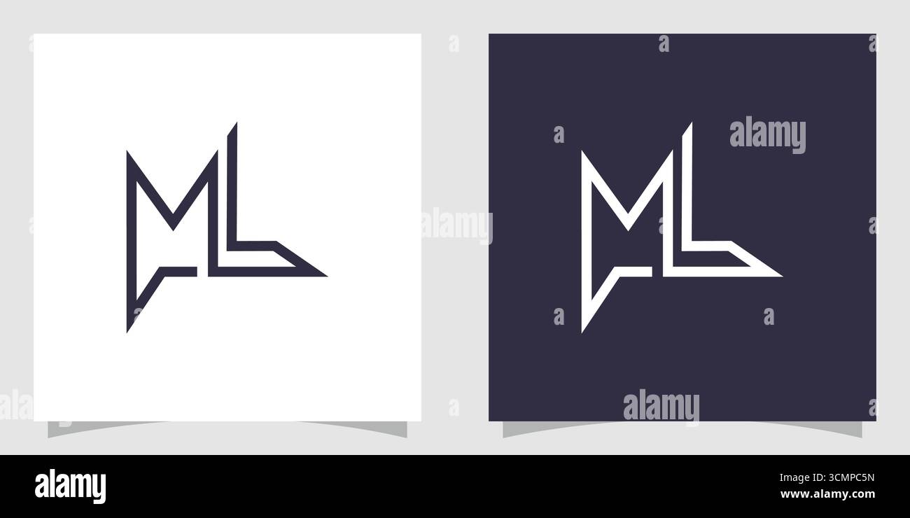 letter ml logo design template Stock Vector Image & Art - Alamy