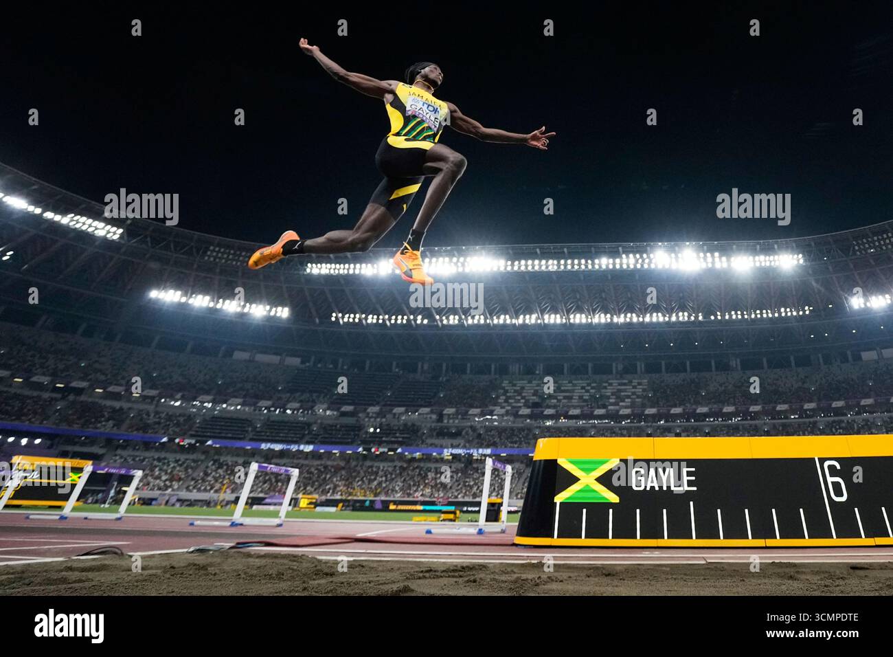 Jamaica's Tajay Gayle competes in the men's long jump final at the ...