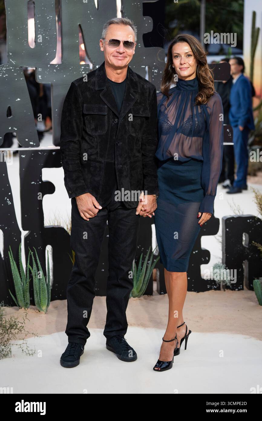 Ernesto Bertarelli, left, and Olga Fonda poses upon arrival at the ...