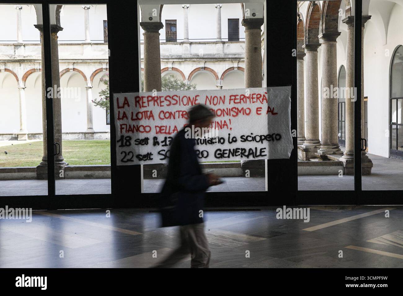 Milan State University protests and demonstrations with tents and ...
