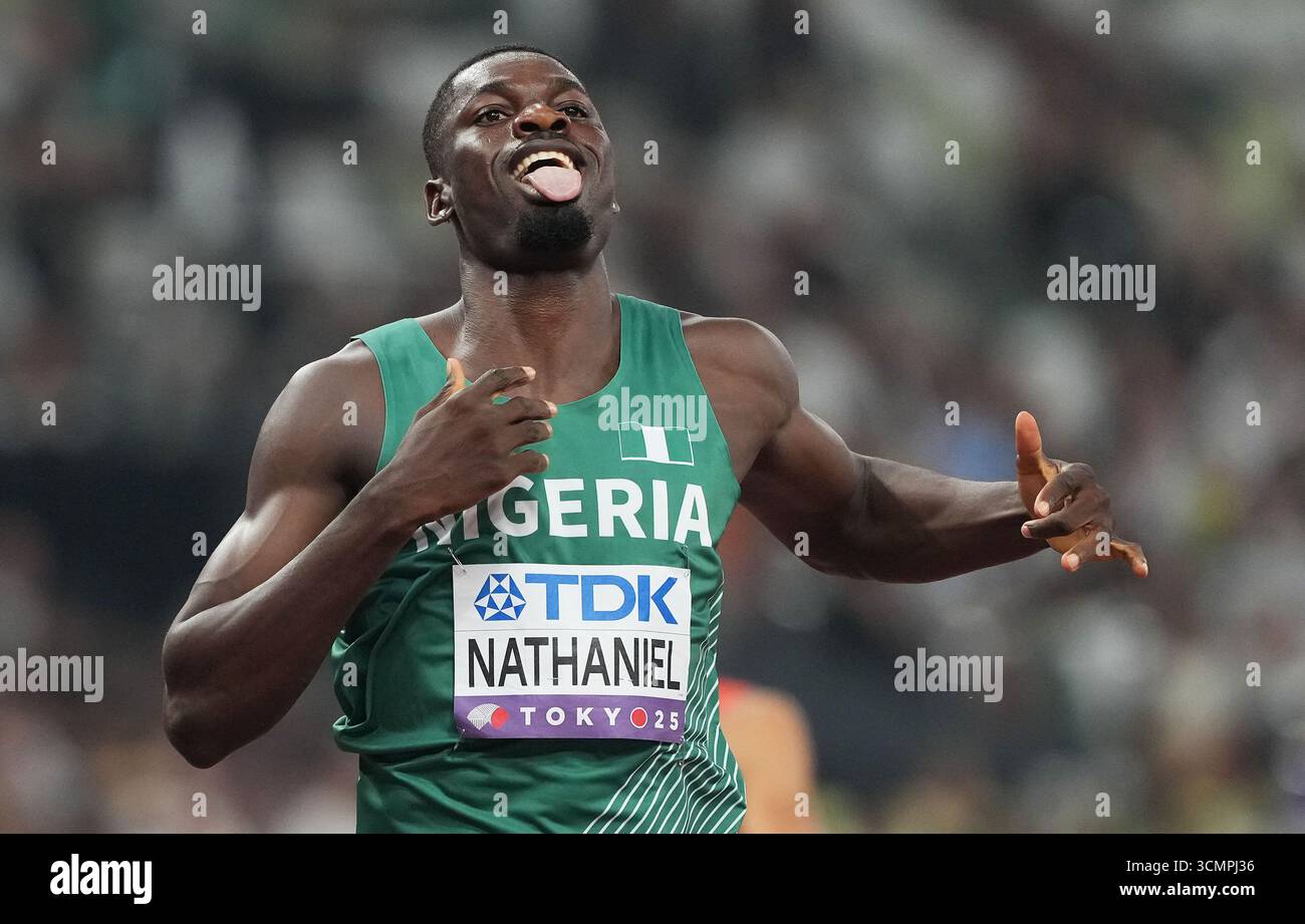 (250917) -- TOKYO, Sept. 17, 2025 (Xinhua) -- Ezekiel Nathaniel of ...