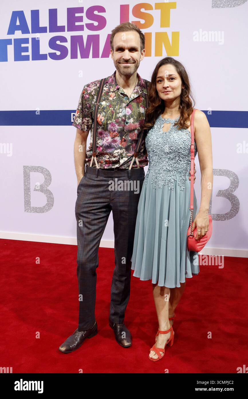 Sarah Alles and Thimon von Berlepsch arriving at the Bertelsmann Summer ...